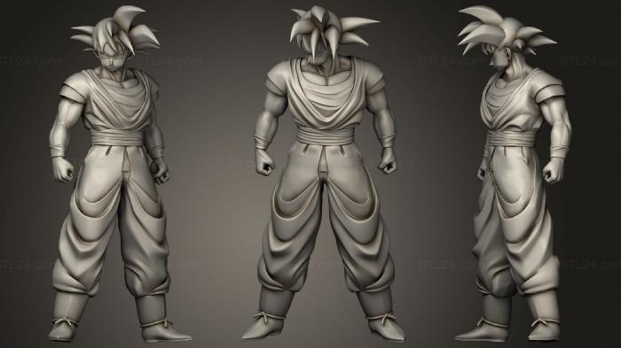 Anime - Goku 4, ANIME_0110. 3D stl model for CNC